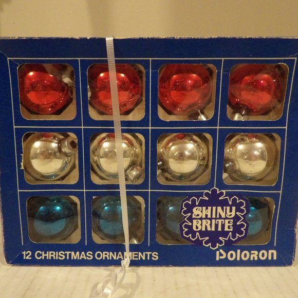 Shiny Brite | Holiday | Vintage Lot Of 2 Poloron Shiny Brite Christmas ...